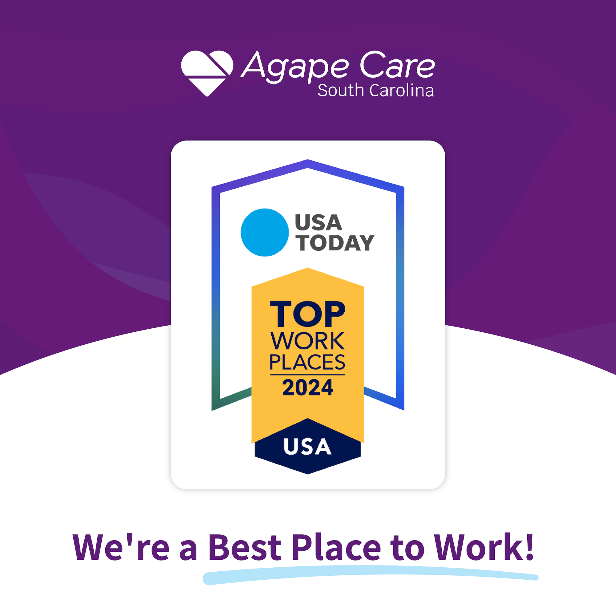 Agape Care Group amongst one of the top places to work in the state of ...